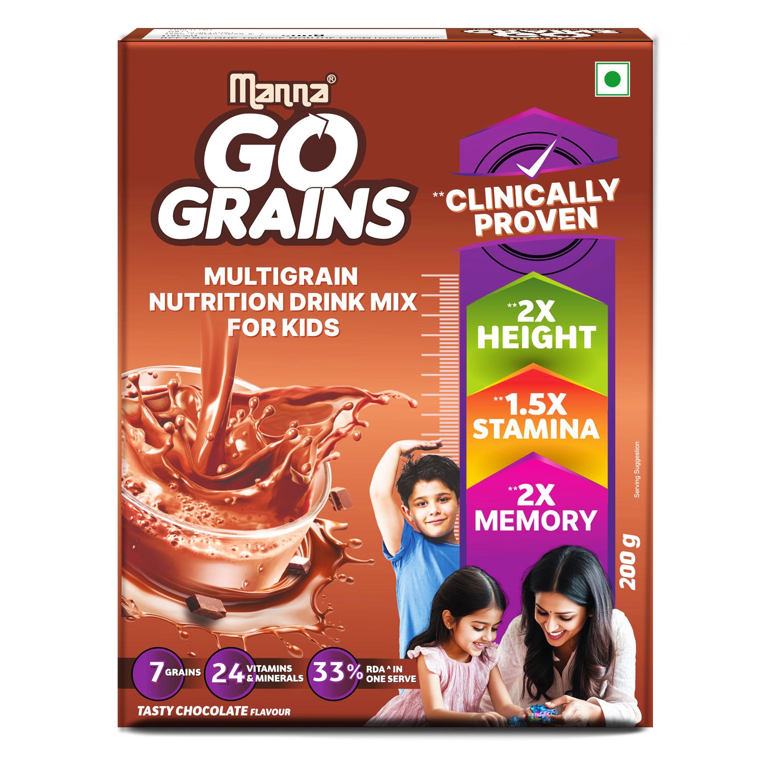 Buy Manna Go Grains Chocolate | India's No.1 Multigrain Growth ...